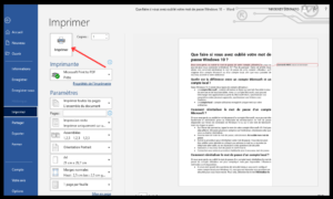 Imprimer sur Word sans commentaire | TT-Hardware