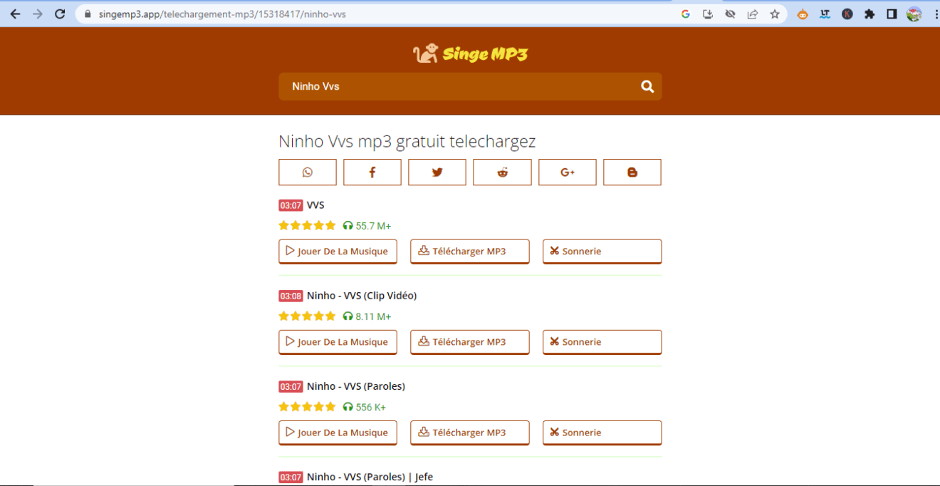 Singe mp3 nouvelle adresse 2023 : télécharger gratuitement vos musiques ...