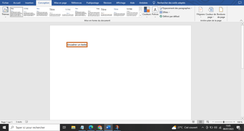 Comment encadrer un texte avec Word ? | TT-Hardware
