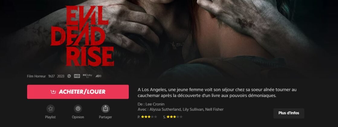 Evil Dead Rise Streaming fr : Où regarder ce film ? [2026]