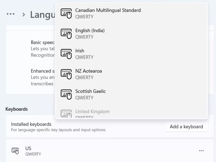 Come aggiungere e modificare il layout della tastiera in Windows 11 ...